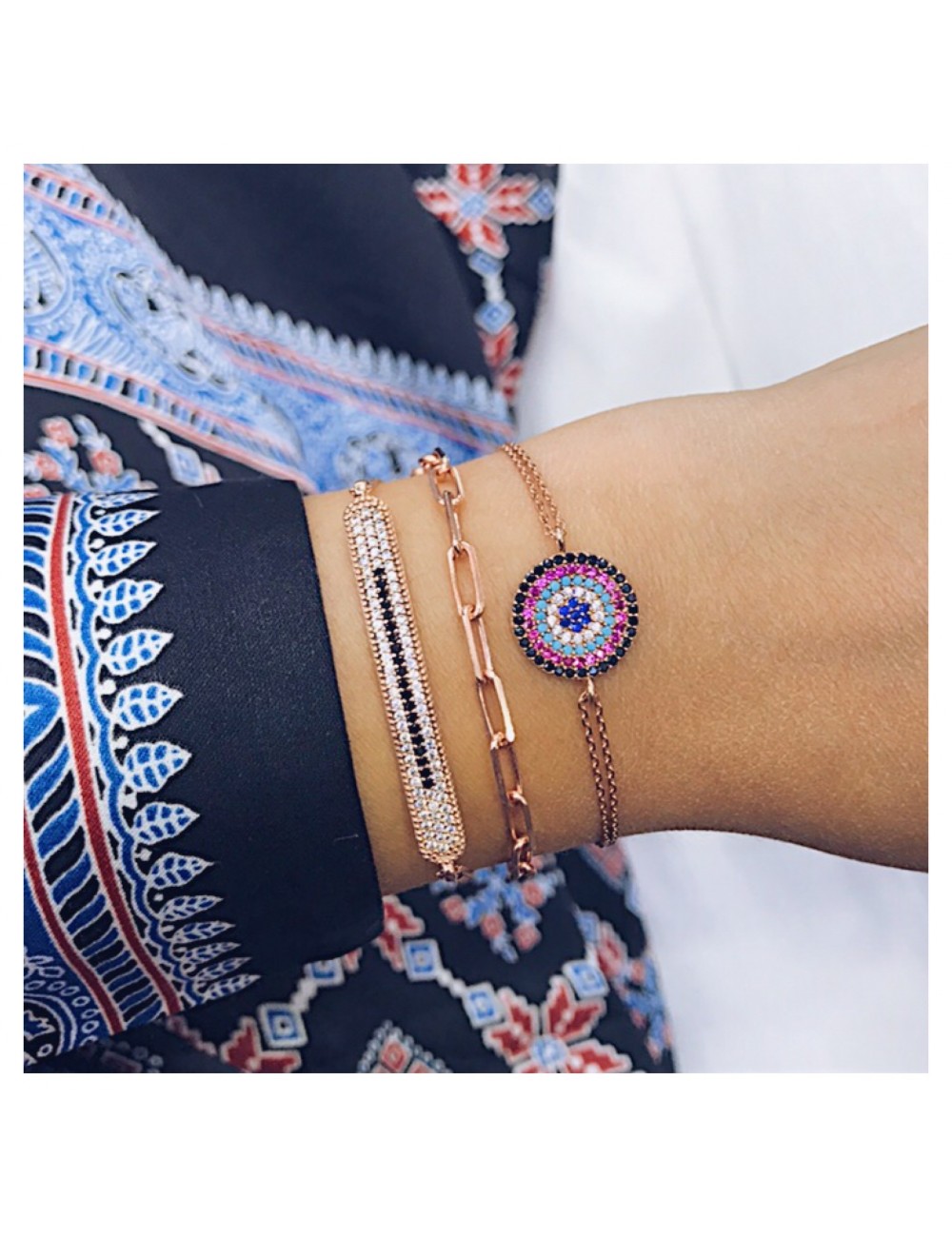 Lucky Eye Bracelet (Black Outline)